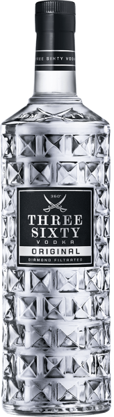 THREE SIXTY Vodka 3,0l 37,5%vol. + THREE SIXTY Vodka 3,0l Flaschenpumpe ...